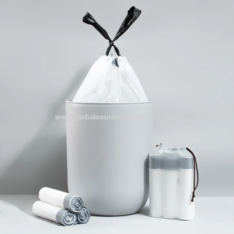 Customized Print Drawstring Plastic Garbage Bags Heavy-duty ...