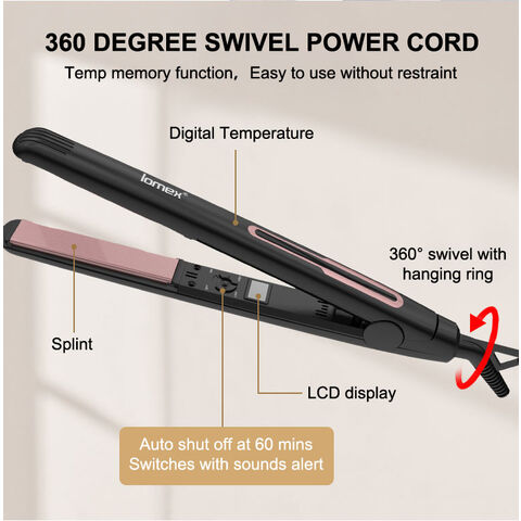 Ceramic Small Hair Straightener, Portable Travel Iron Dual Voltage With ...