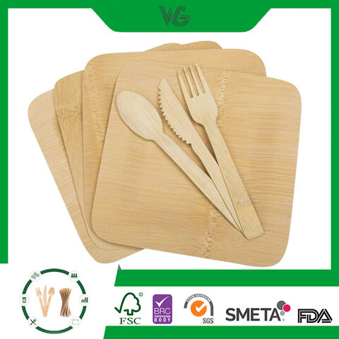 Buy China Wholesale Disposable Bamboo Cutlery Bamboo Knife Fork Spoon ...
