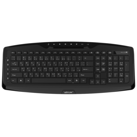Ax2920 2.4ghz Wireless Multimedia Keyboard With 13 Keys, Full Size ...