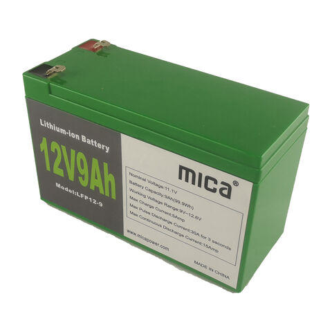 Mica Power 12v 9ah 12ah 15ah Deep Cycle Lipo4 Lifepo4 Lithium-ion ...