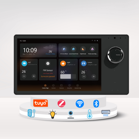 Tuya Zigbee 8 Inch Smart Home Control Panel With Knob Smart Touch Panel ...