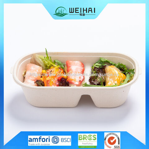 Food Containers Disposable Lunch Box Takeaway Bagasse Sugarcane Paper ...