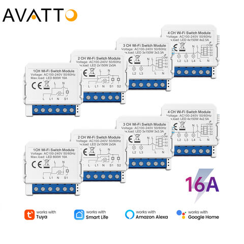Tuya 100~240v Wifi Smart Circuit Breaker App Voice Control Diy Home ...