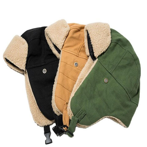 Oem Welcome Custom Unisex Winter Warm Windproof Ear Flaps Fleece Fur ...