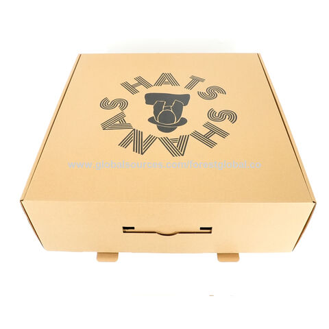 Custom Logo Brown Craft Paper Corrugated Tuck Top Rigid Gift Packaging ...