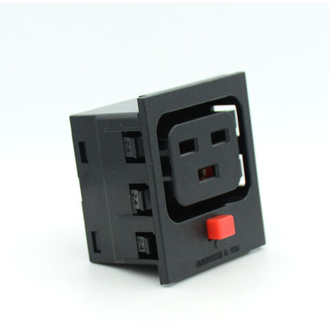 Mutli Color Pdu Iec C19 Outlet Female 16a 20a 250v Ac Button Lockable Power Socket - China ...