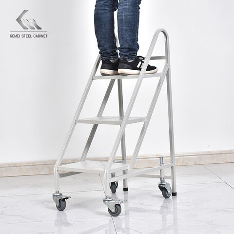 Low Price Adjustable Rolling Library Adjustable Step Ladder Home ...