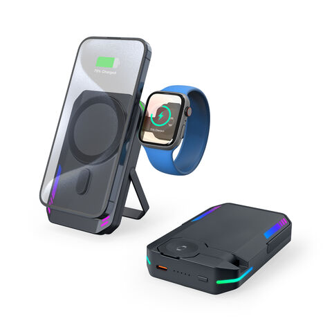 Wholesale Wireless Charger Power Bank Rgb Light Magsafe Phone Stand ...