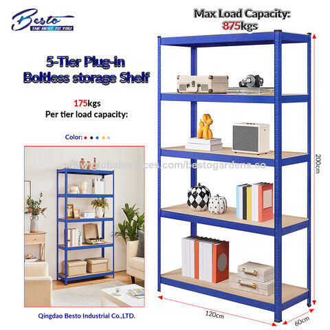 Besto Diy Metal Shelves Adjustable Storage Rack Rivet Shelves, Home ...