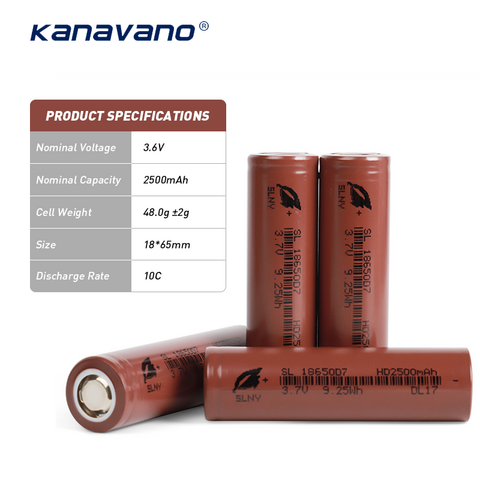 High Capacity 18650 Li Ion Rechargeable Battery 3.6v 2500mah 10c 18650 ...