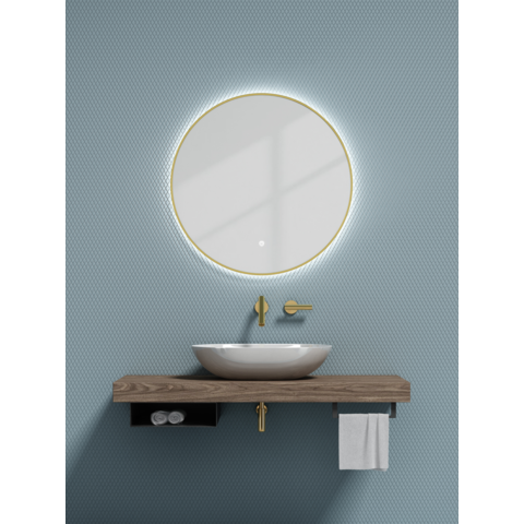 Factory Price Ultra-slim Brushed Golden Metal Frame Front Light Seville ...