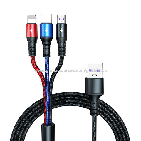 5a 3 In 1 Usb Cable,multi Usb Charging Cable Output Cable Quick Charger ...
