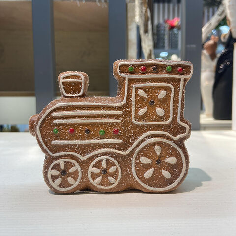 Odm Resin Christmas Baubles Biscuit Train Craft Interior Decoration For ...