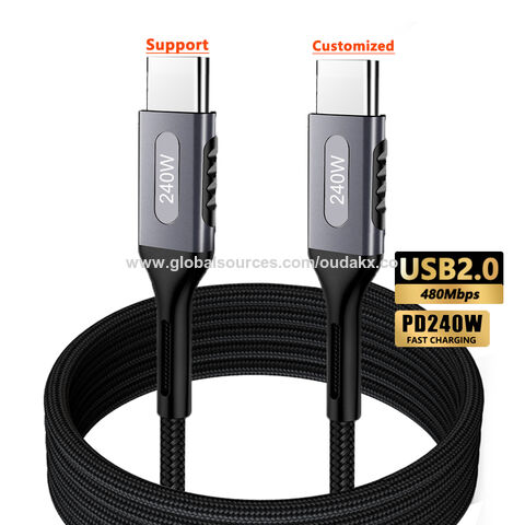 Nylon Usb Cable Aluminum Usb2.0 480mbps Type C Cable Charger C To C ...