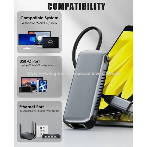 Usb-c 5gbps Ethernet Rj45 Gigabit Port Adapter Realtek Solution Wired ...