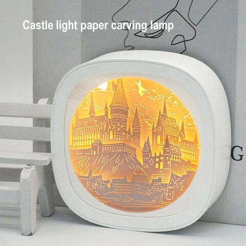 3d Castle Light Carved Paper Lamp Bedroom Night Light, Paper Lamp ...
