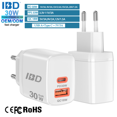 Gan Pps Pd 30w Quick Charger Ibd Qc3.0+pd 30w Support Macbook Quick ...