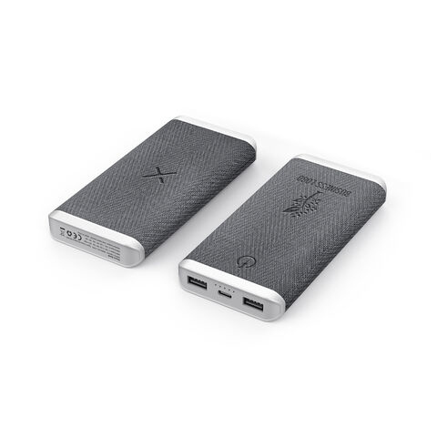 Promotional Wireless Charging Power Bank Linen Cover Power Bank ...