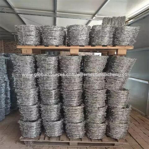 Hot Dipped Galvanized Barbed Wire Price Per Roll 500 Meters For Farm ...
