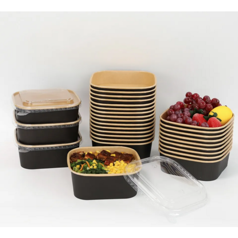 Full Size Customized Printed Disposable Takeout Takeaway White Paper ...