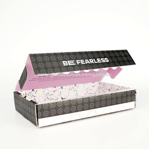 Custom Logo Cardboard Shipping Box With Zipper Strip Commerce Mailing ...