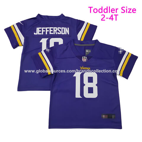 2-4t Toddler Minnesota Vikings Justin Jefferson Nk Purple Limited Rugby ...