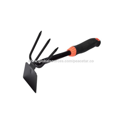 2-in-1 Gardening Tools Features Digging Hoe And Rake With Anti-slip ...