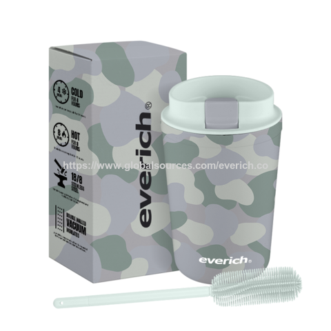 Portable 350 Ml Outdoor Fitness Coffee Mug Double Wall Stainless Steel ...