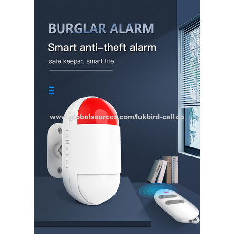 Kerui Indoor Wireless Motion Detector Alarm Siren Strobe Black Motion ...