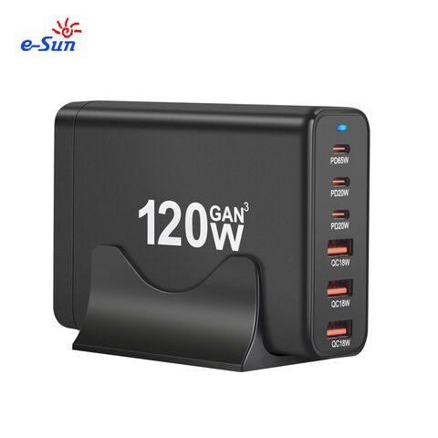 120w Gan Charger 3c+3a 6 Port Pd65w Fast Charger For Laptop Mobile ...