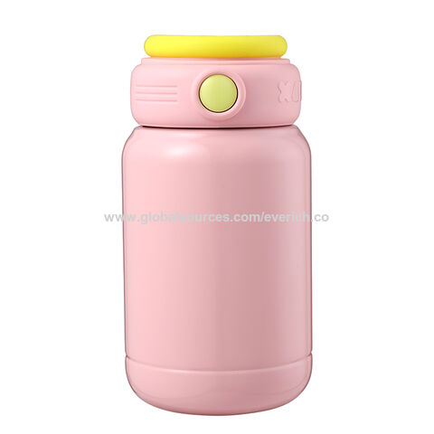 450ml Children's 316 Stainless Steel Thermos Water Bottle With Straw Lock Lid With Cute Cover ...