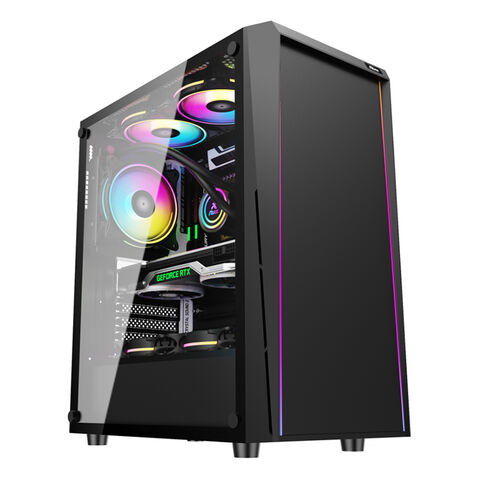 Ruix Z2 Desktop Tower Case Atx With Tempered Glass Side Panel Spcc High ...
