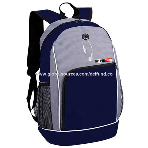 Promotional Polyester 600d Ripstop Teamwear Backpack With Media Pocket & Headphone Port, Delfun ...