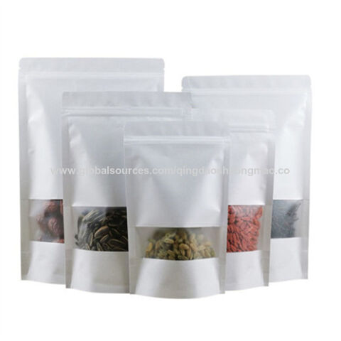 Kraft Paper Sachet Stand Up Pouch Kraft Paper Bag With Window Sachet ...
