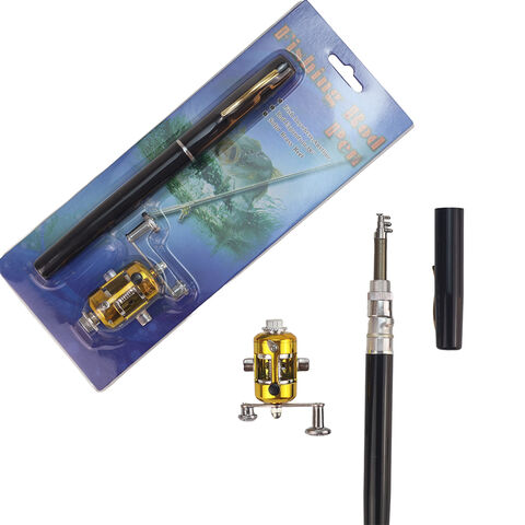 Telescopic Pen Fishing Rod Mini Ultralight Portable Pocket Aluminum Pen ...