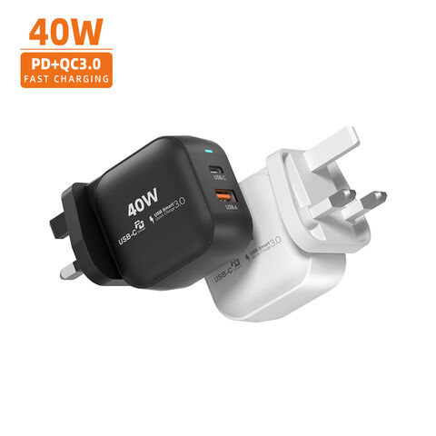 Custom 40w Gan 30w 20w Led 2 In 1 Usb Type C Multifunction Chargers ...