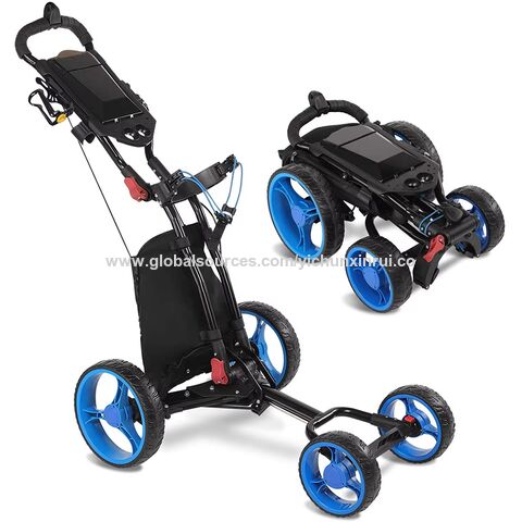New Design Portable Golf Push Cart Professional Black Aluminum Golf 4 ...