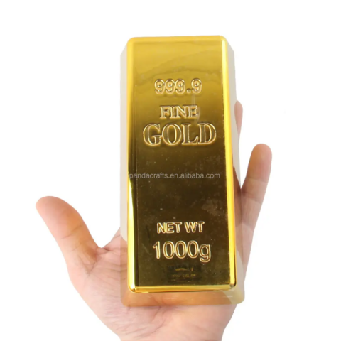 Metal Gold Bar 450g Custom Alloy Metallic Commemorative Business Gift ...