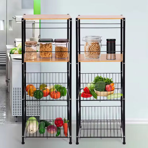 Latest Wood Food Shelf Kitchen Organizer Fruit Vegetable Shelves ...