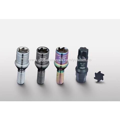 Wholse Mangu M14 * 1.5 M14*1.25 Forged Steel Scm435 Black Titanium Blue ...