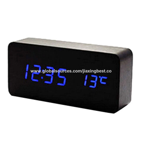Factory Price Alarm Mini Digital Led Wooden Clock - China Wholesale Led ...