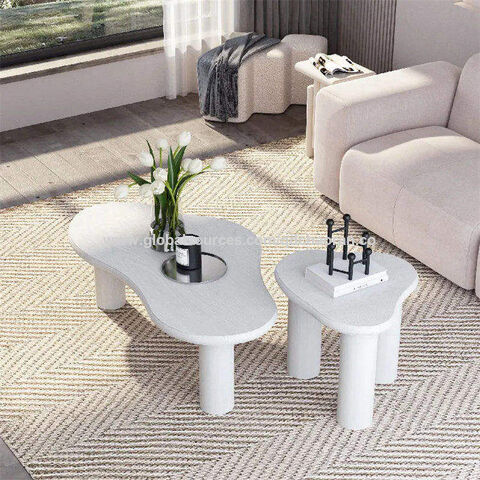 2024 Luxury Wood Coffee Tables Modern Cloud Shape Center Modular ...