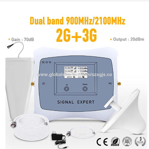 Penguat Sinyal Ponsel, Dual Band 900/2100mhz Amplifier Mendukung 2g 3g Band 8 Band 1 Untuk ...
