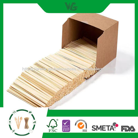 Disposable Bamboo Coffee Stick Straight End Bamboo Coffee Stirrer ...