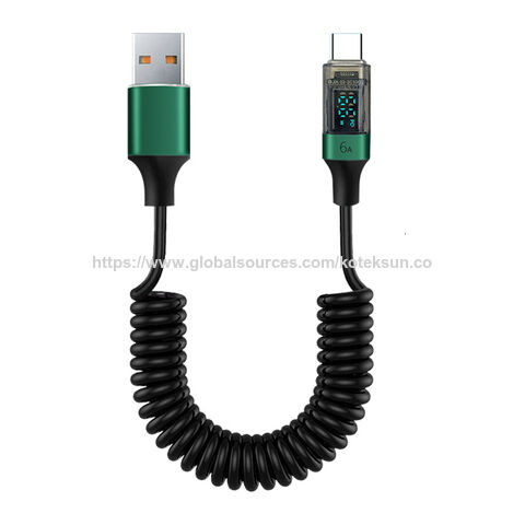 Buy China Wholesale Usb C Coiled Cable, Usb A To C Spring Spiral Cable ...