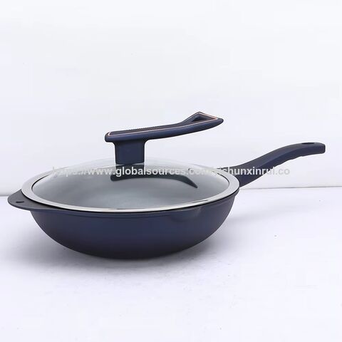 Nonstick German Greblon C3+ Quality 12-inch Wok Stir-fry Pan With Glass ...