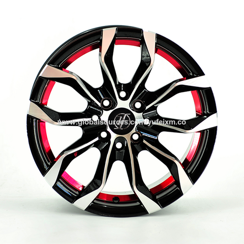 Dx151 15 Inch Black Machine Face With Red Undercut Aftermarket Flow ...