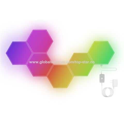 Lampu Dinding Led Segi Enam Cerdas Kreatif Wi-fi, 3w X 6 Buah, Untuk ...