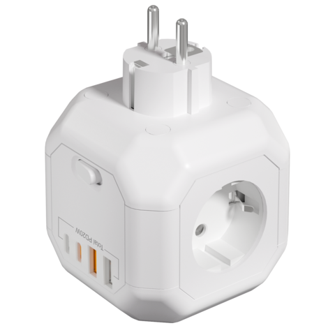 Factory Products 2usb-a And 2usb-c Cube Power Extender Eu Standard 4ac ...